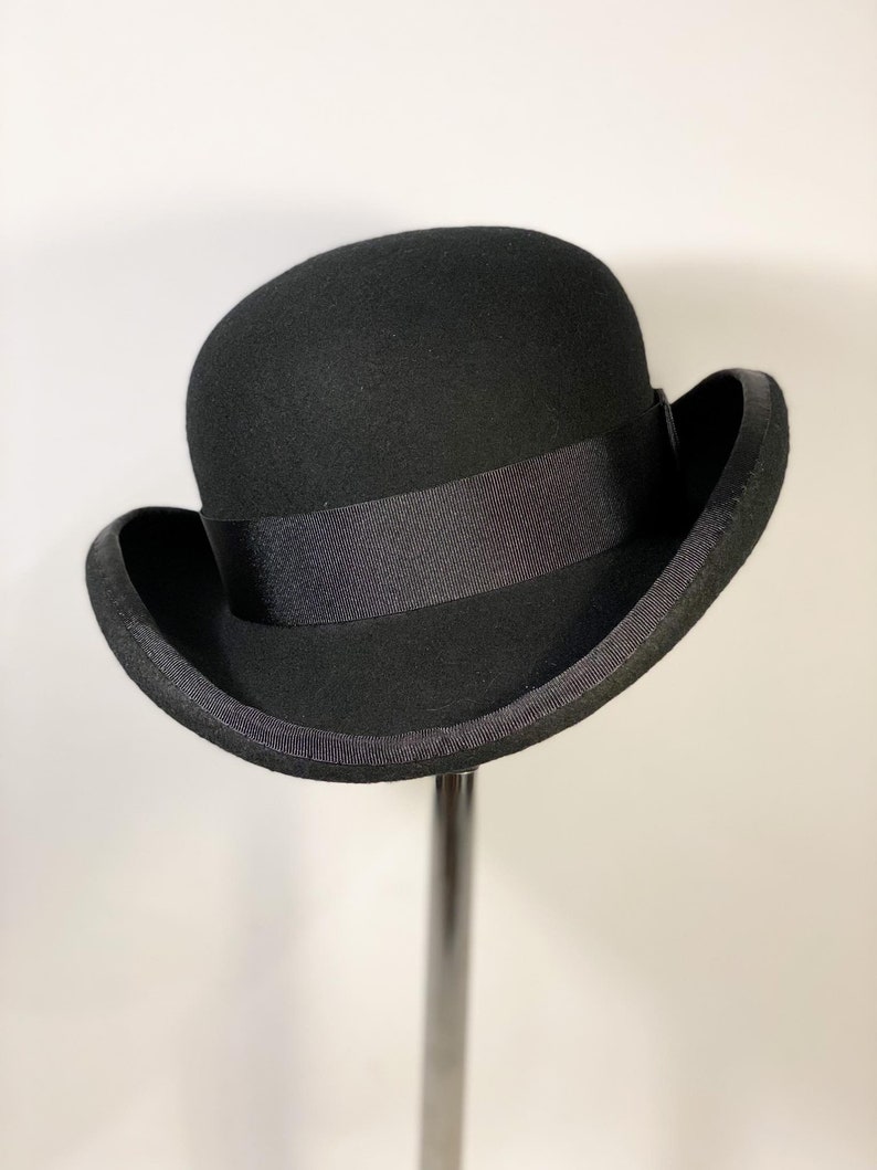 Bowler Hat, Wool Felt Hat, Women Men Hat, Unisex Hat, Victorian Hat ...