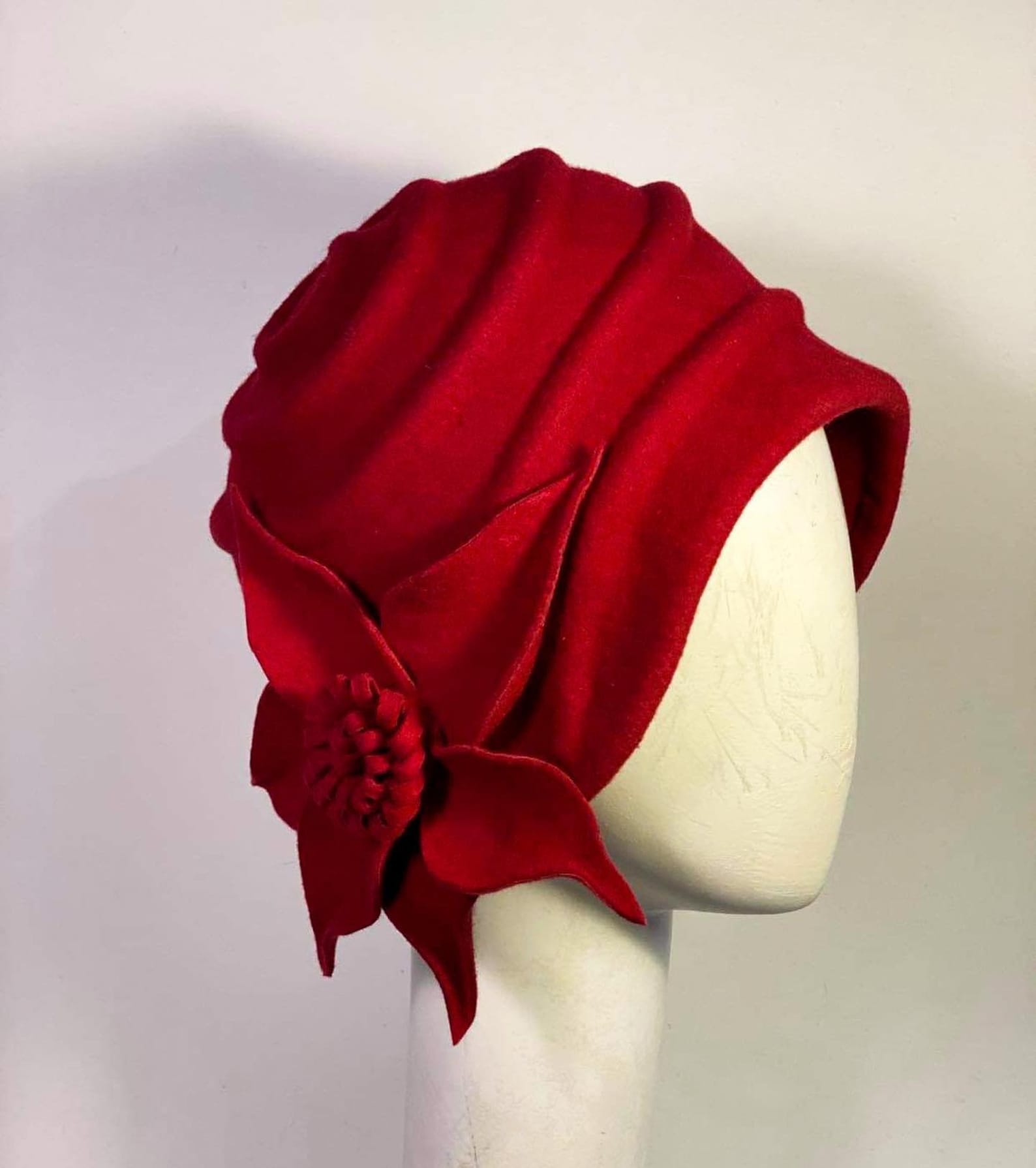 Cloche Hat, Dark Red, Vintage Style, Flapper, 1920s, Art Deco, Art ...