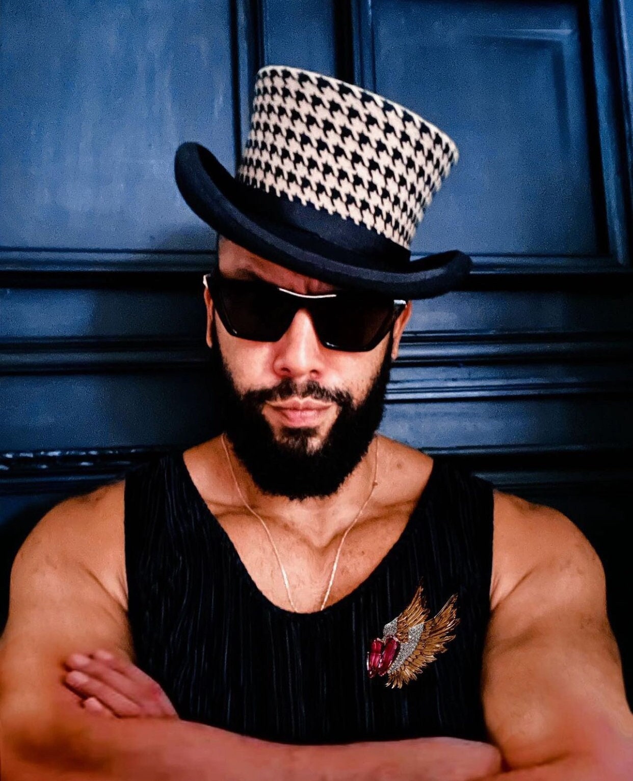 Top Hat, Low Top Hat, Houndstooth, Wool Felt Hat, Women Men Hat, Unisex ...