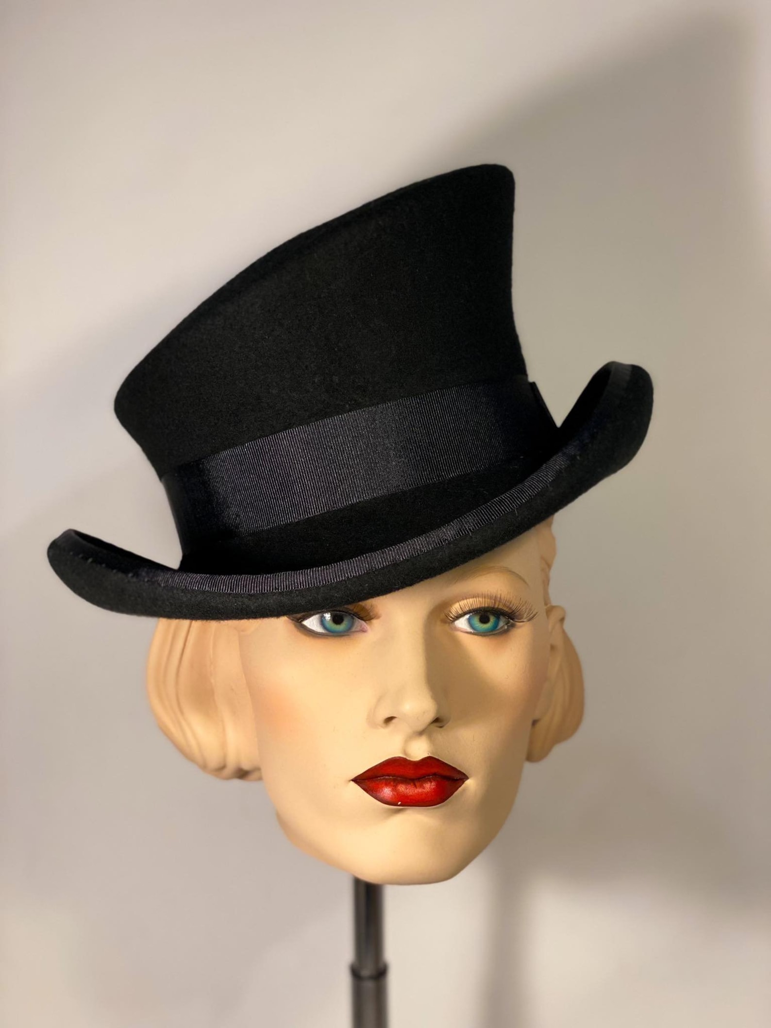Asymmetric Top Hat, Top Hat, Topper Hat, Edwardian Top Hat, Victorian ...