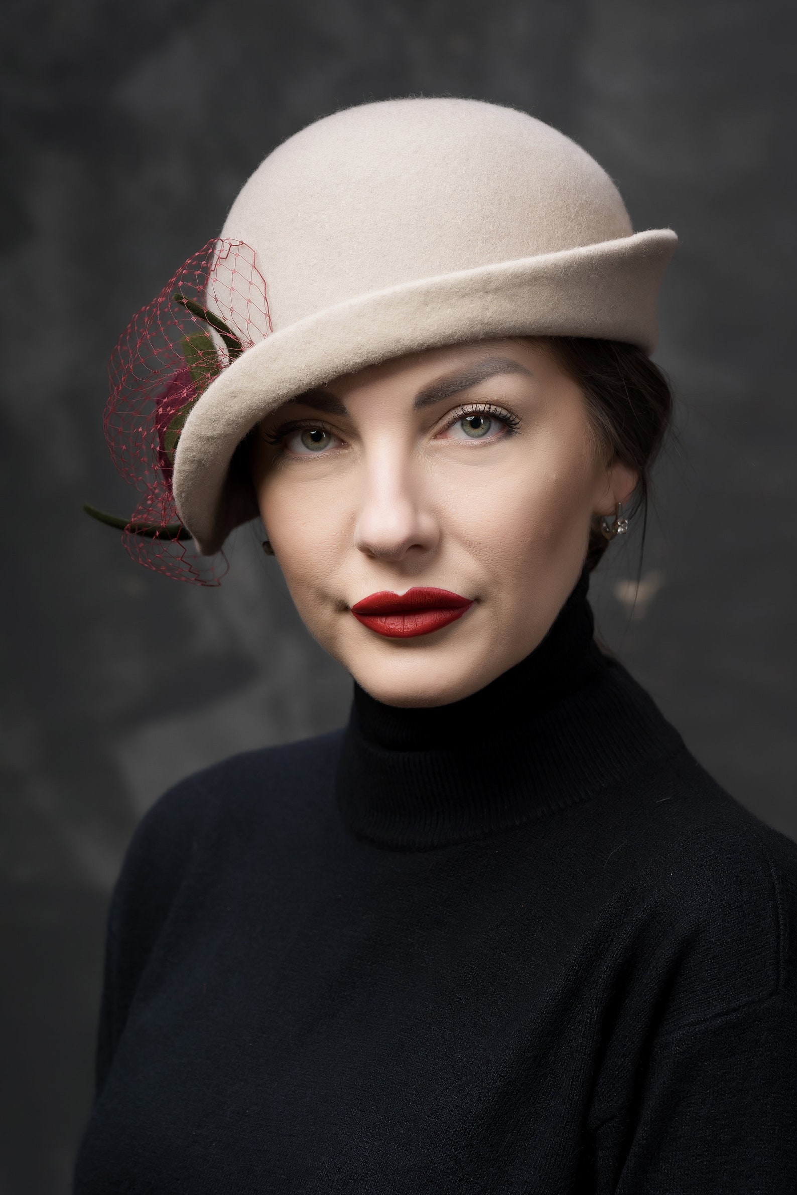Vintage Style, Flapper, Ivory Cloche Hat, 1920s, Art Deco, Art Nouveau ...