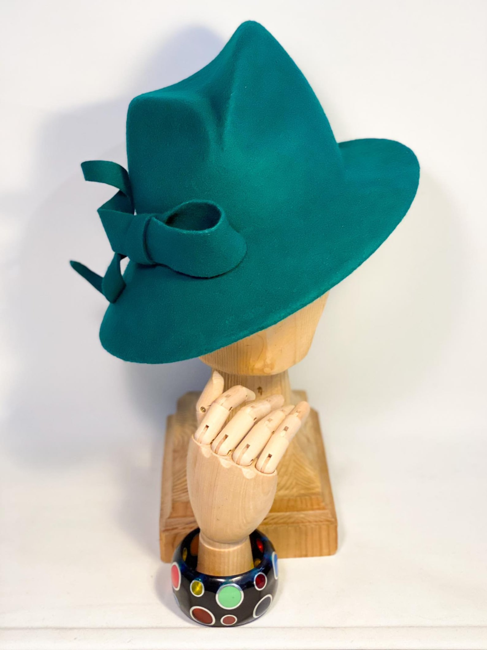 Asymmetric Fedora Hat With Stylish Bow, Wool Felt Hat, Women Hat ...