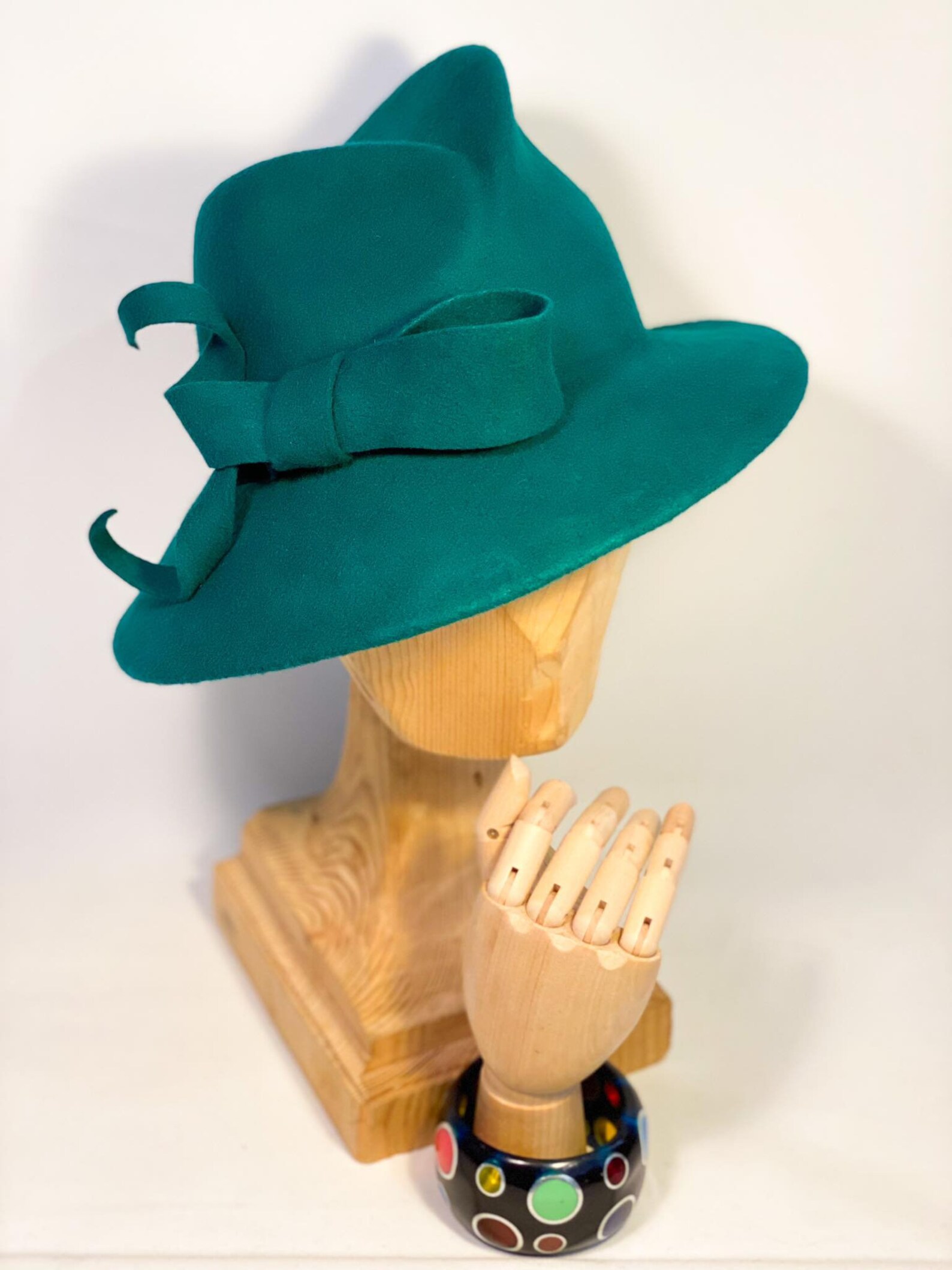 Asymmetric Fedora Hat With Stylish Bow, Wool Felt Hat, Women Hat ...