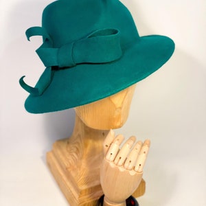 Asymmetric Fedora Hat With Stylish Bow, Wool Felt Hat, Women Hat ...