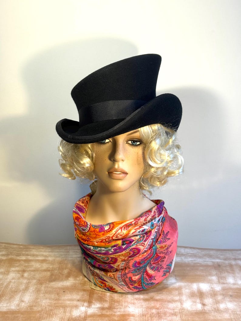 Asymmetric Top Hat, TWISTED Brim, Wool Felt Hat, Women Men Hat, Unisex ...