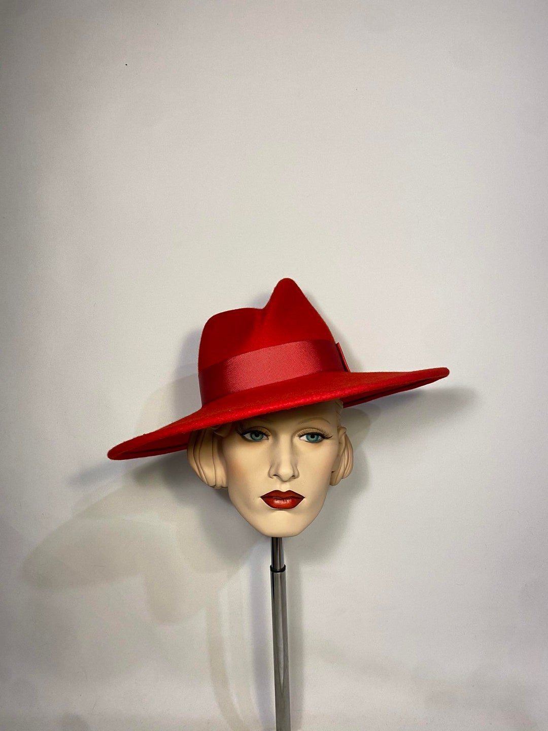 Fedora Hat, Asymmetric Hat, Extra Large Brim Hat, Large Brim Fedora ...