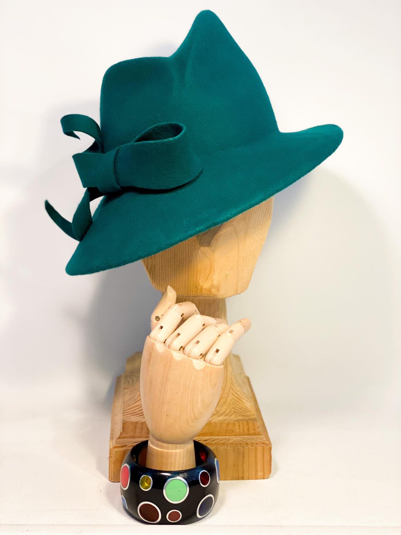 Asymmetric Fedora Hat With Stylish Bow, Wool Felt Hat, Women Hat ...