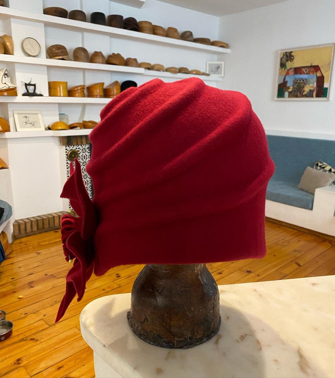 Cloche Hat, Dark Red, Vintage Style, Flapper, 1920s, Art Deco, Art ...