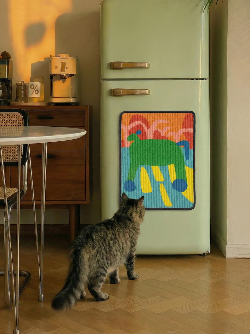 Cat Scratching Post Alternative – Modern Wall-Mounted Sisal Scratch Mat ...