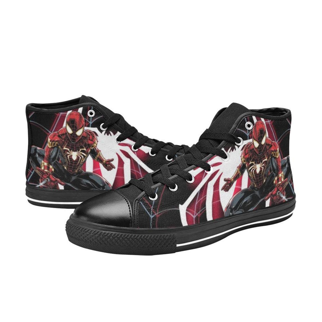 Spiderman Custom Shoes Painted High Top Sneakers Custom Footwear - Etsy