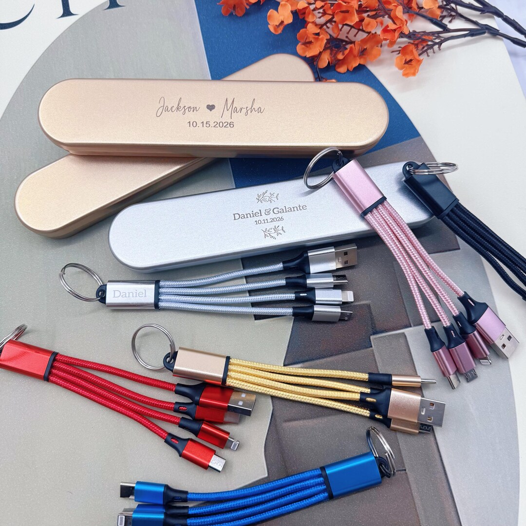 Personalized Multi-port Charging Cables,groomsmen Charging Cables,ideal ...