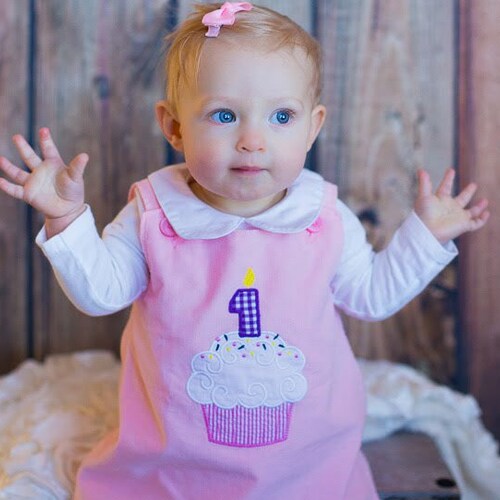 Baby's First Birthday Dress Personalized Cupcake Jumper - Etsy