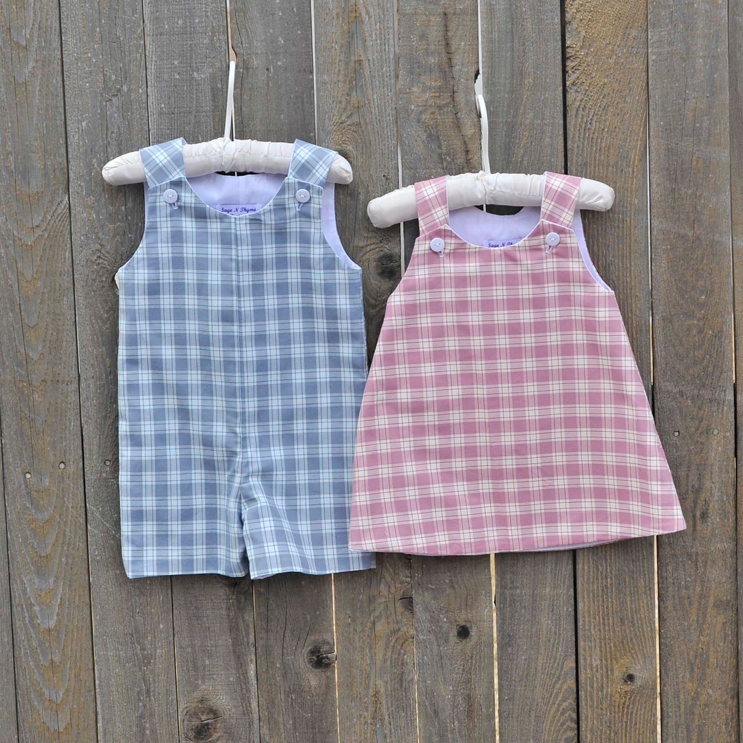 Easter Plaid Jumper Dress or Jon Jon Romper Shortalls or Longalls ...