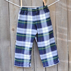 Red Christmas Pants, Lightweight Red and Ivory Plaid Shorts for Boys ...