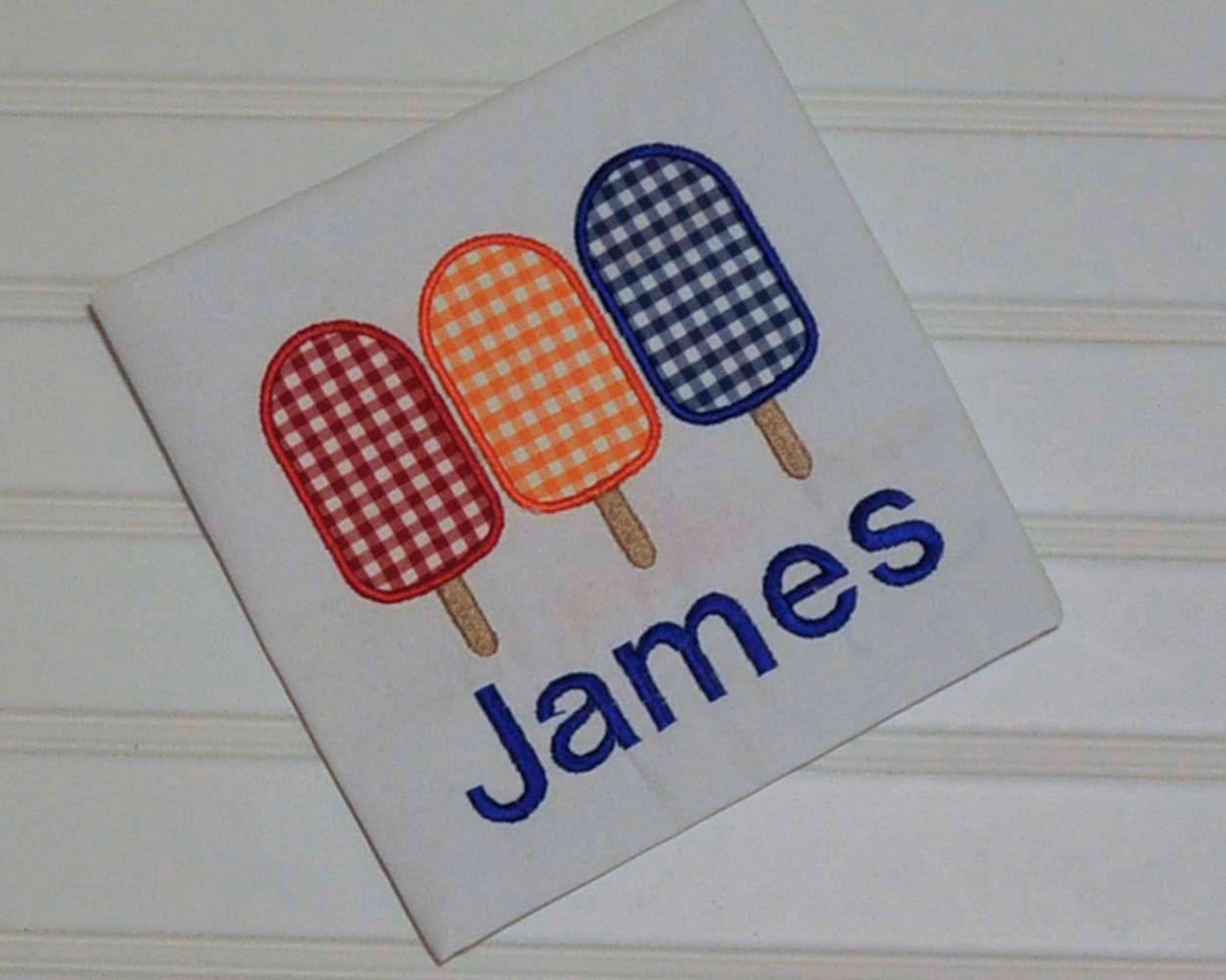 Ice Pop Shirt, Monogrammed Popsicle Gingham Shorts or Pants and Shirt ...