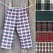 Red Christmas Pants, Lightweight Red and Ivory Plaid Shorts for Boys ...