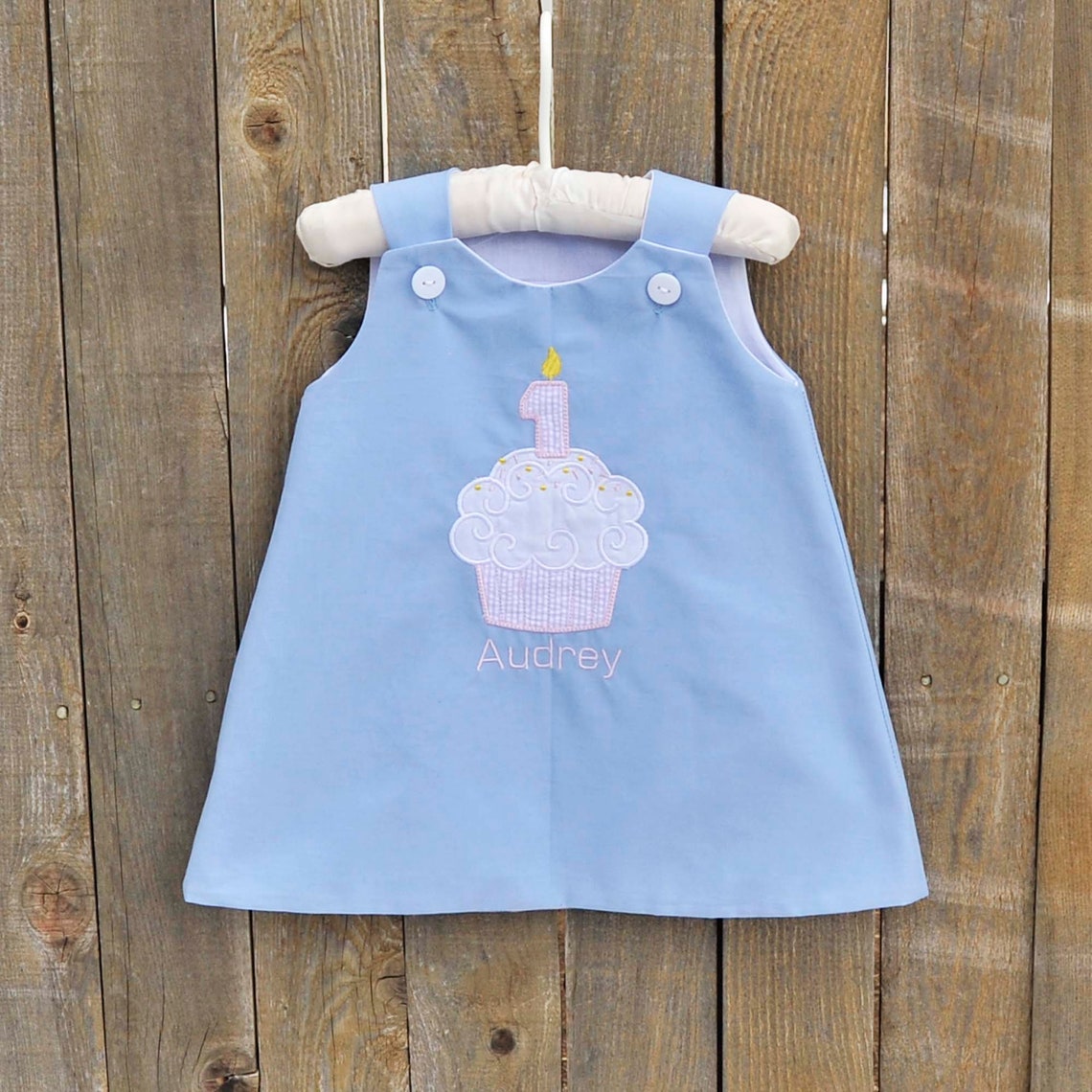 Baby's First Birthday Dress Personalized Cupcake Jumper - Etsy