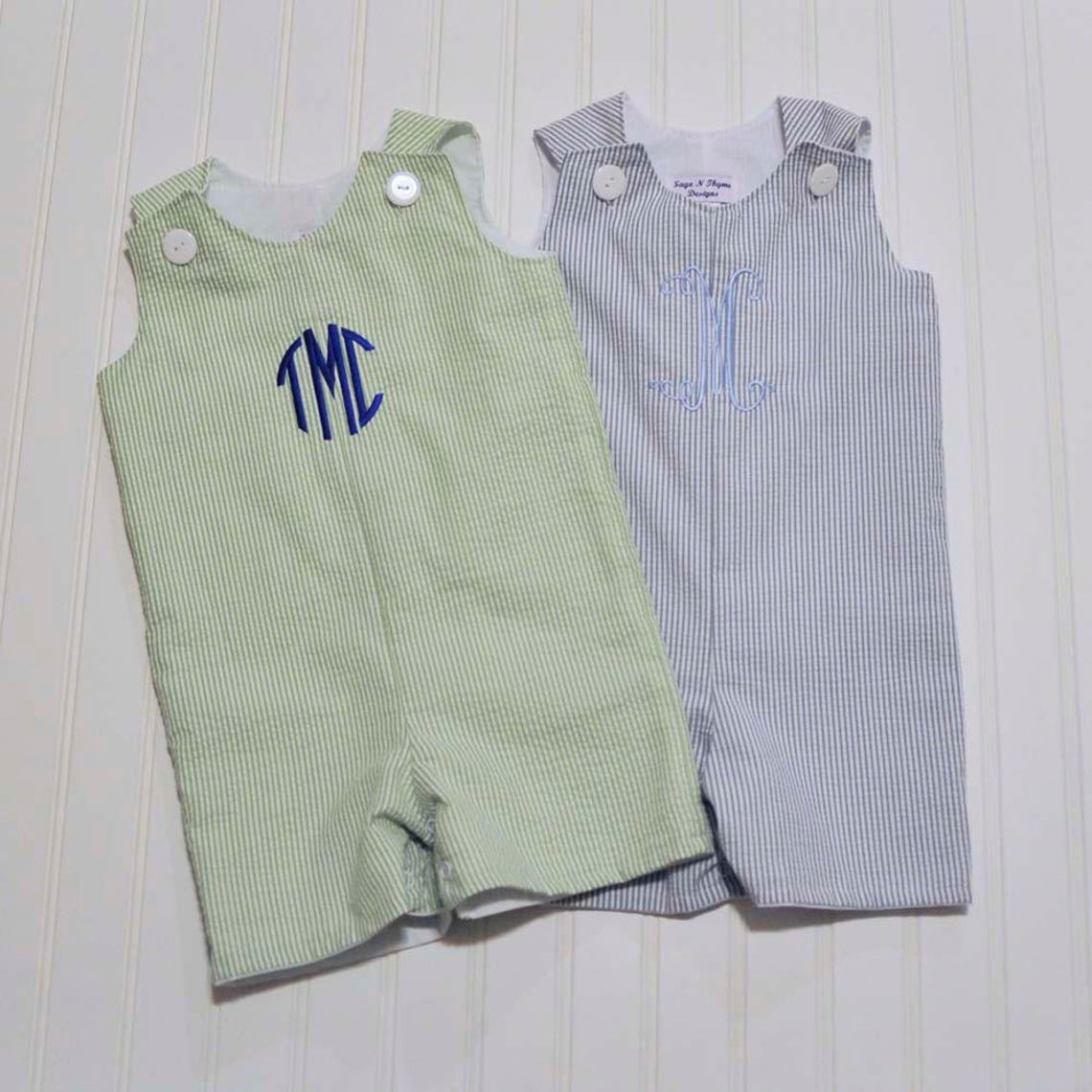 Oil Derrick Monogrammed Jon Jon, Shortall Longall Romper or Jumper ...