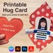 DIY Photo Hug Card Template • Printable Pop-up Heart (digital Download ...