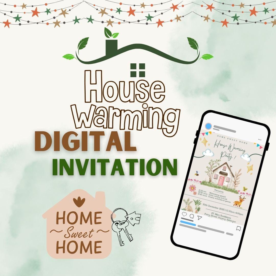 House Warming Invitation | Editable Digital Invite | New Home Party ...