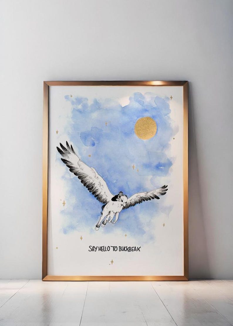 Buckbeak the Hippogriff (harry Potter) - Watercolor Painting - Wall Art ...