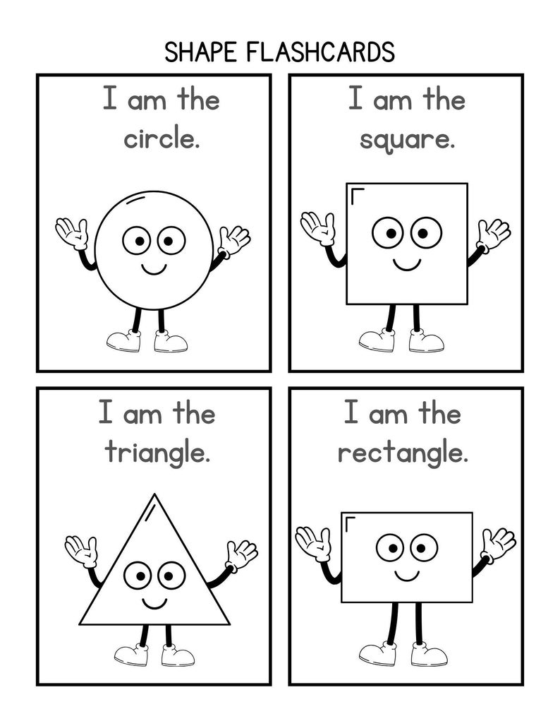 2D Shapes Worksheets for Preschool & Pre-k Circle, Square, Triangle ...