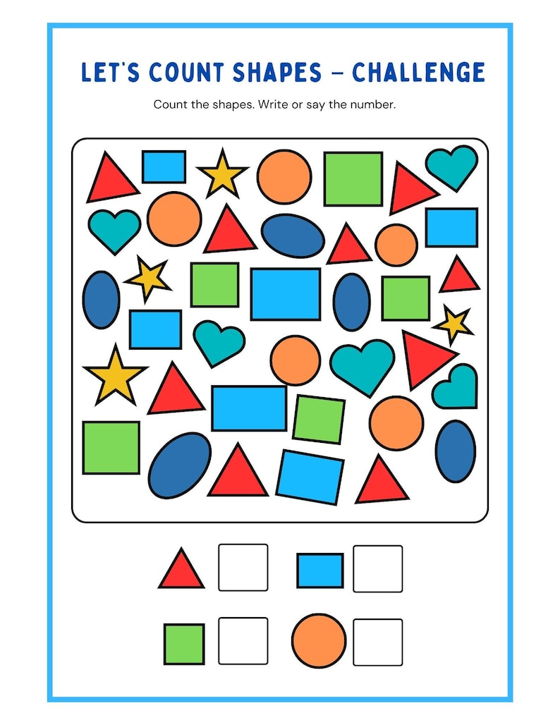 2D Shapes Worksheets for Preschool & Pre-k Circle, Square, Triangle ...