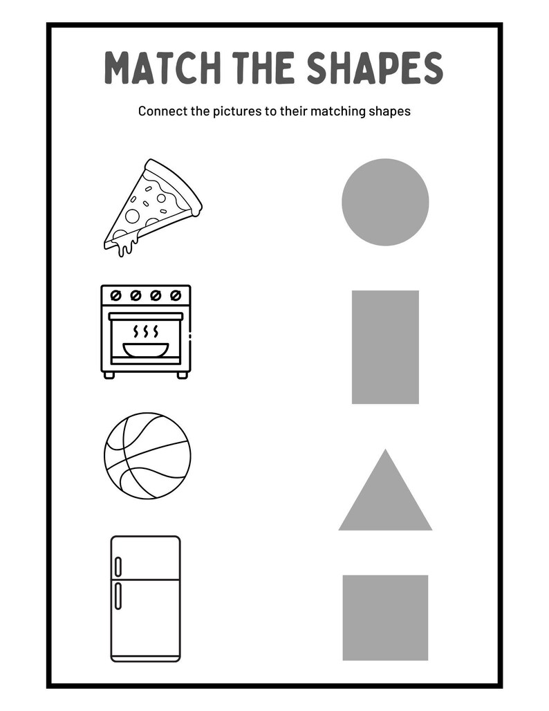 2D Shapes Worksheets for Preschool & Pre-k Circle, Square, Triangle ...