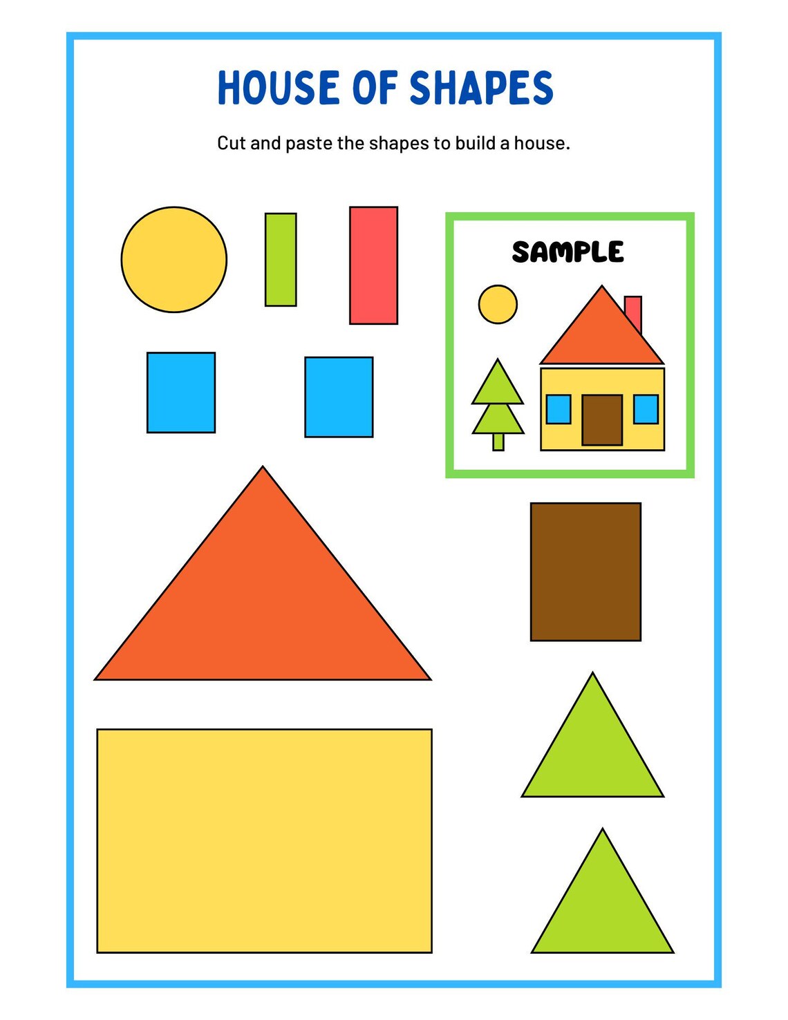 2D Shapes Worksheets for Preschool & Pre-k Circle, Square, Triangle ...