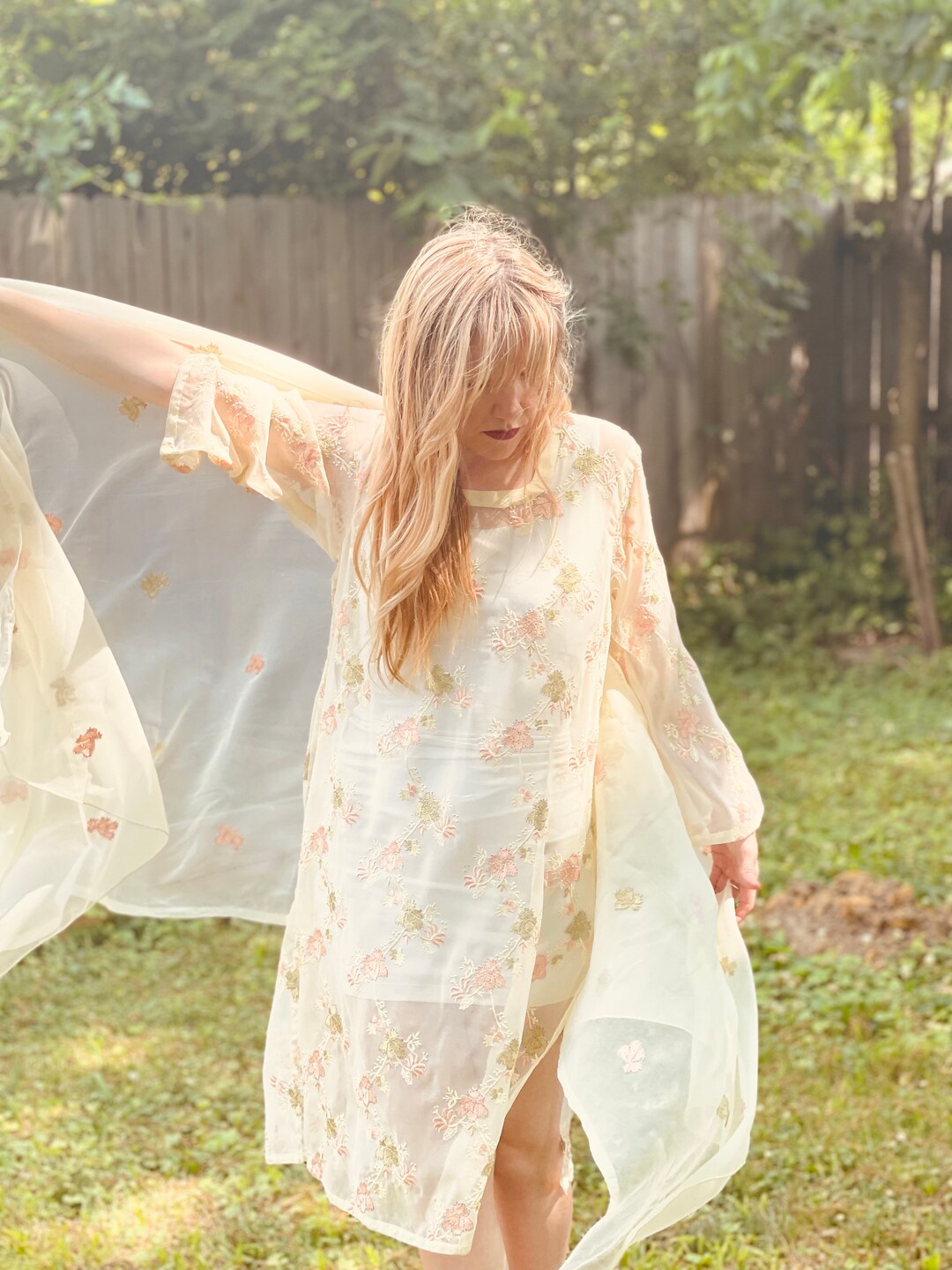 Vintage 60’s Mod Sheer Indian Serafina Style Dress - Etsy