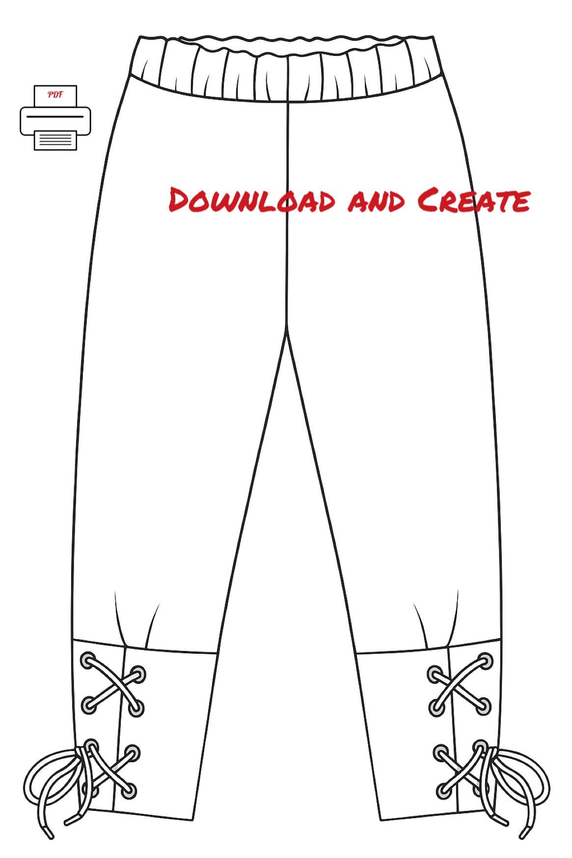 Medieval Pants Sewing Pattern: Viking Pirate Gnome Costume (PDF Pattern ...