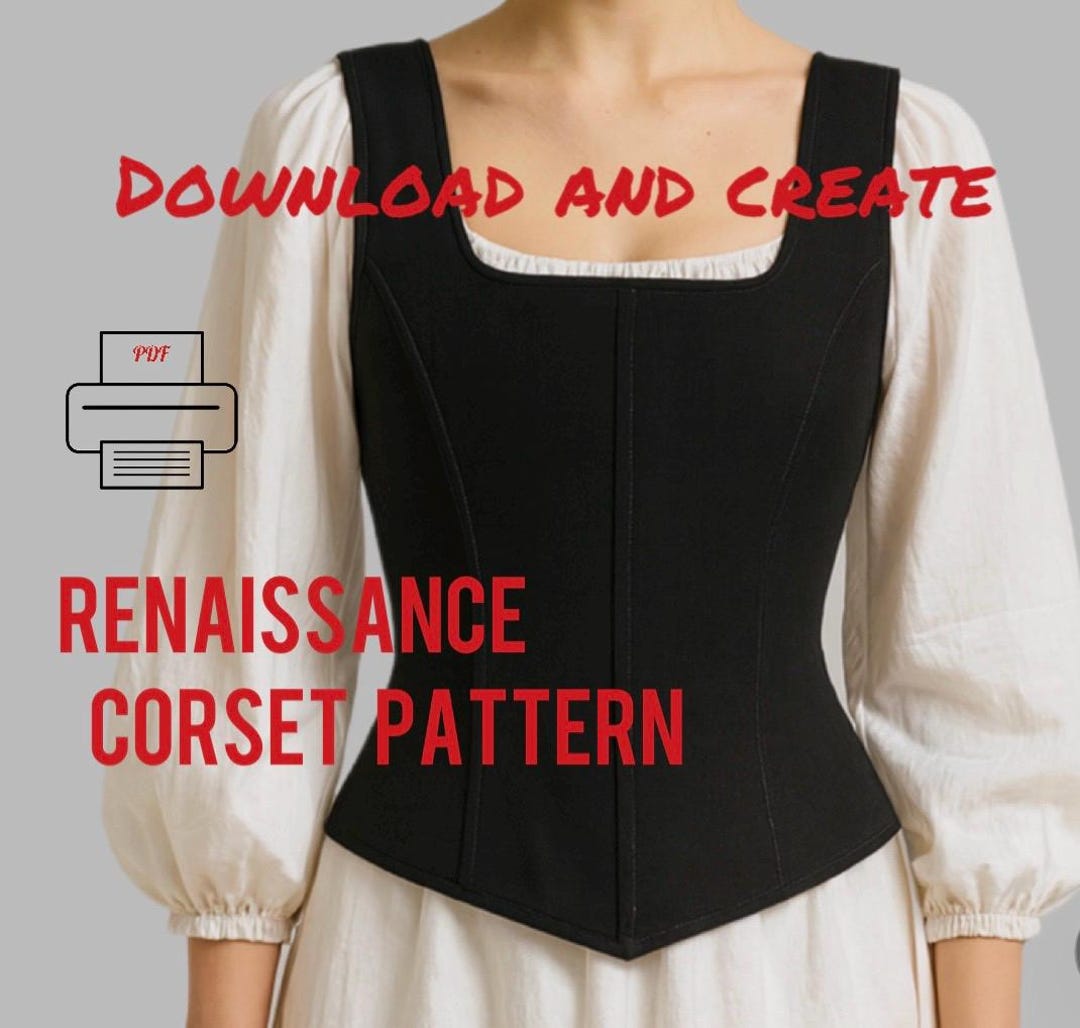 Renaissance Corset Pattern | Historical, Medieval, Fantasy Costume ...