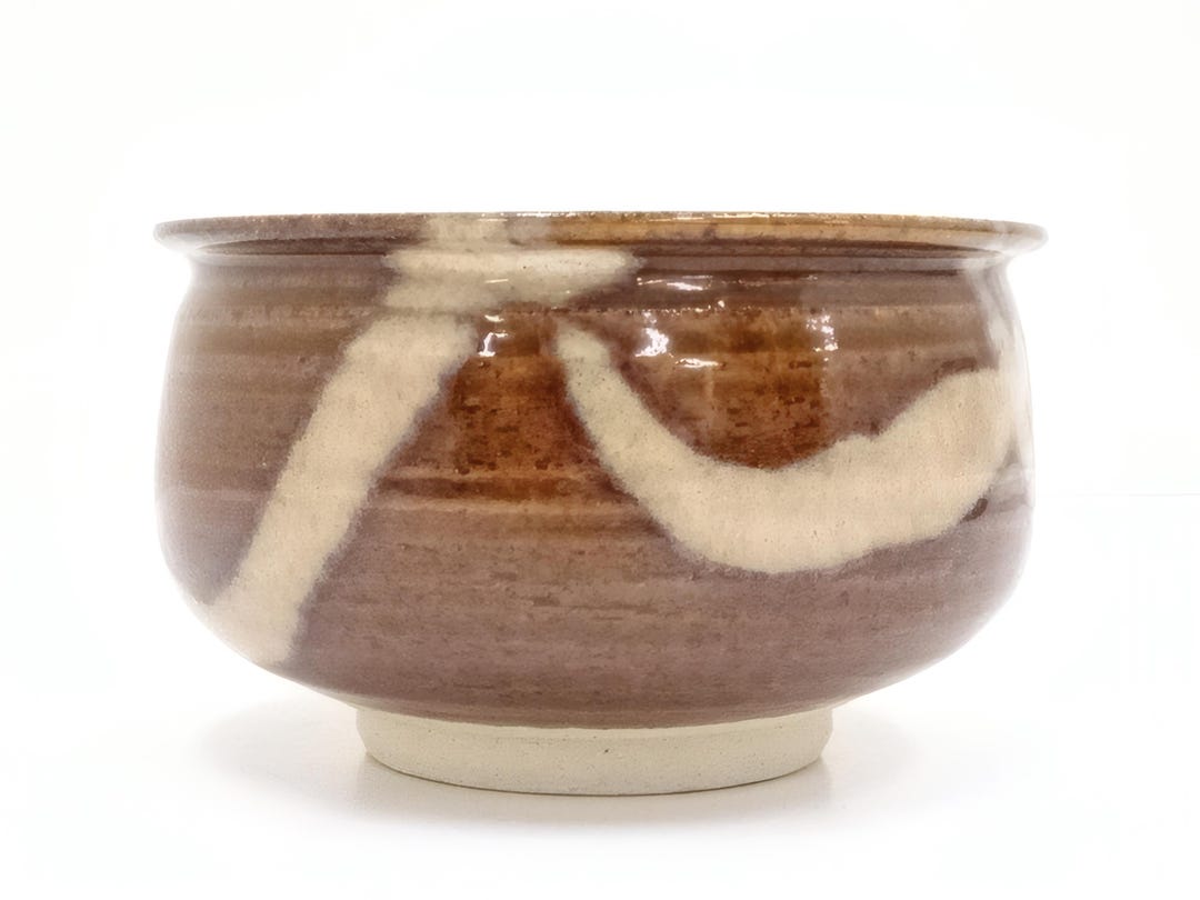 Excellent Japanese Kiln-change Kensui Tea Waste Bowl, Youhen Stoneware ...