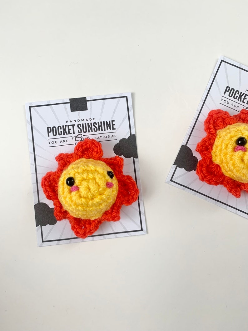 Pocket Sunshine Crocheted Sun Small Gift - Etsy