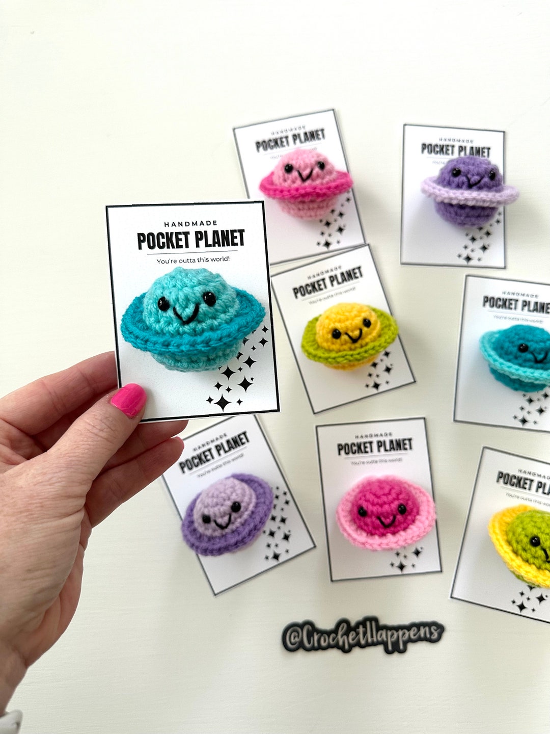 Crocheted Saturn Pocket Planet - Small Gift for Astronomy Lover - Etsy