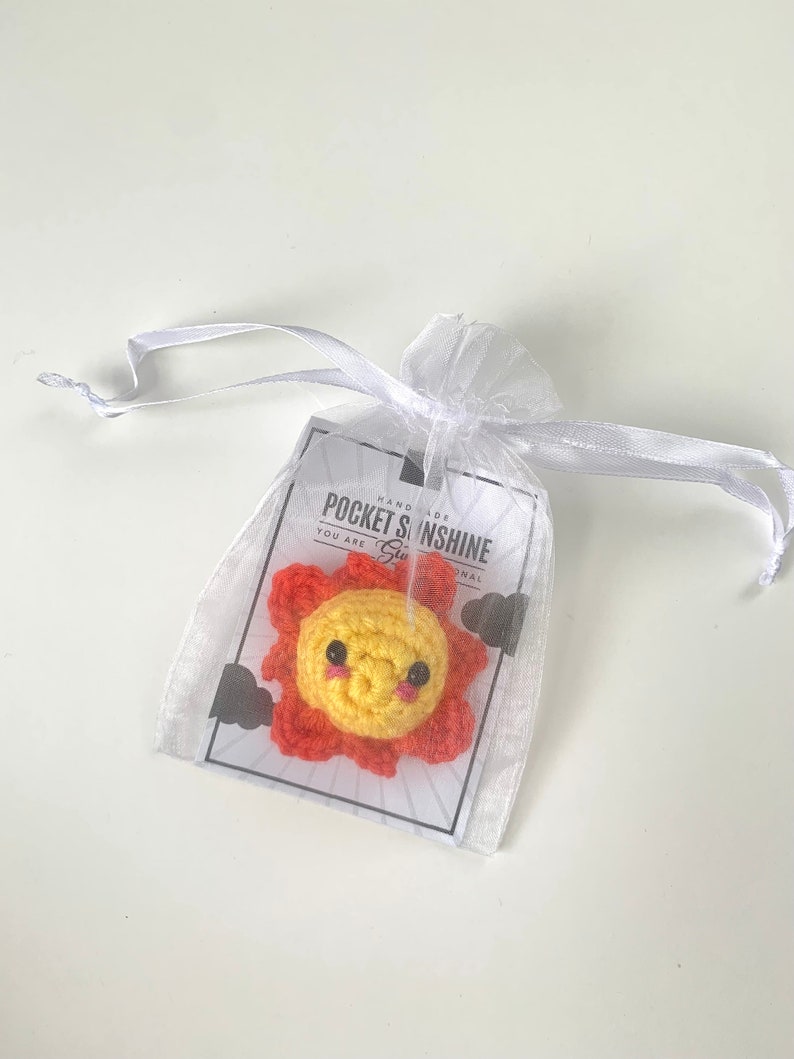 Pocket Sunshine Crocheted Sun Small Gift - Etsy
