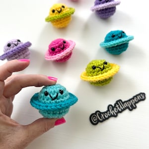 Crocheted Saturn Pocket Planet - Small Gift for Astronomy Lover - Etsy