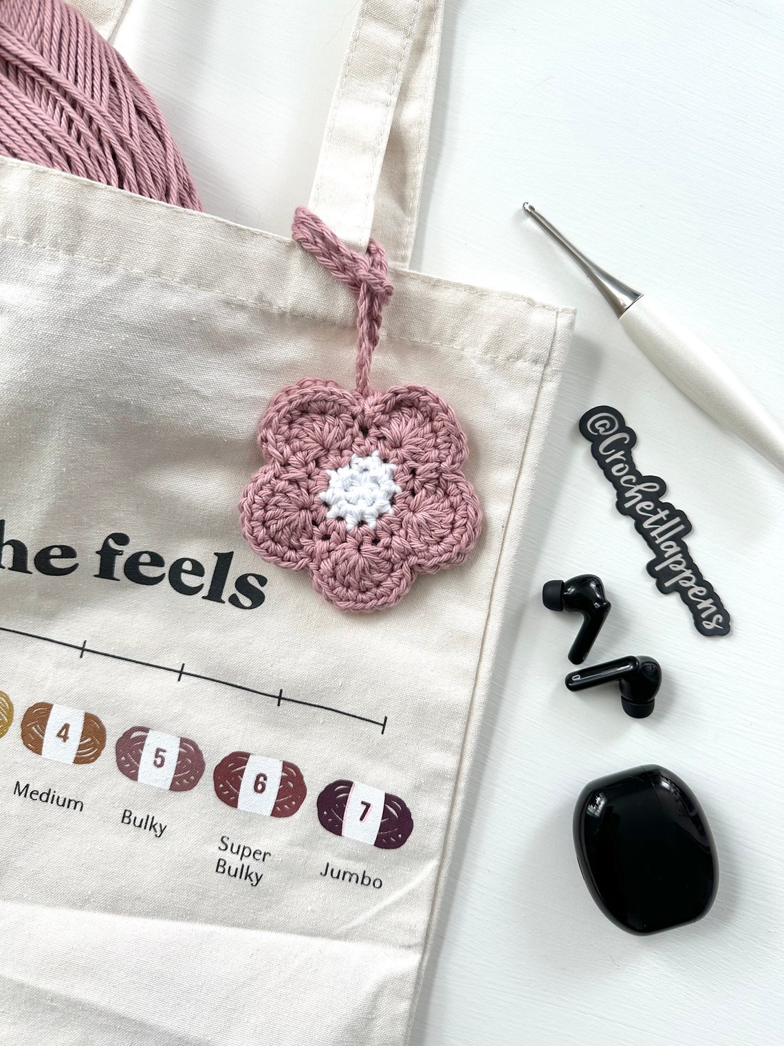 Crochet Flower Earbud Holder, Earbud Case, Small Pouch - Etsy
