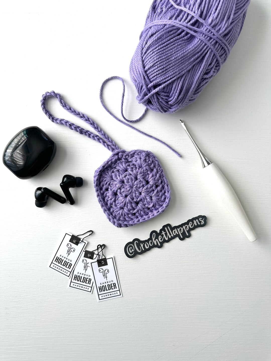 Earbud Holder, Crocheted Earbud Case, Small Pouch - Etsy