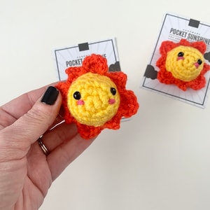 Pocket Sunshine, Crocheted Sun, Small Gift - Etsy