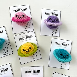 Crocheted Saturn Pocket Planet - Small Gift for Astronomy Lover - Etsy