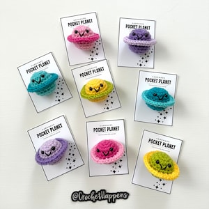 Crocheted Saturn Pocket Planet - Small Gift for Astronomy Lover - Etsy