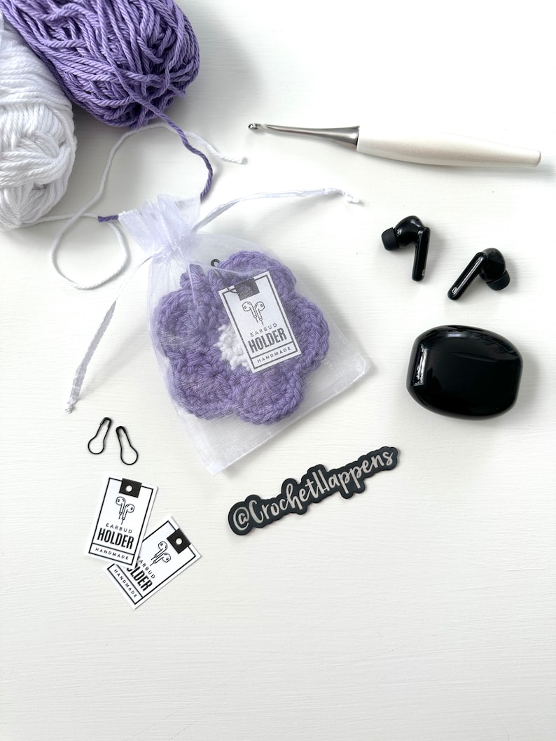 Crochet Flower Earbud Holder, Earbud Case, Small Pouch - Etsy