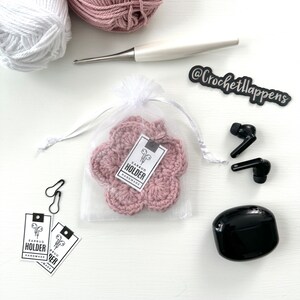 Crochet Flower Earbud Holder, Earbud Case, Small Pouch - Etsy