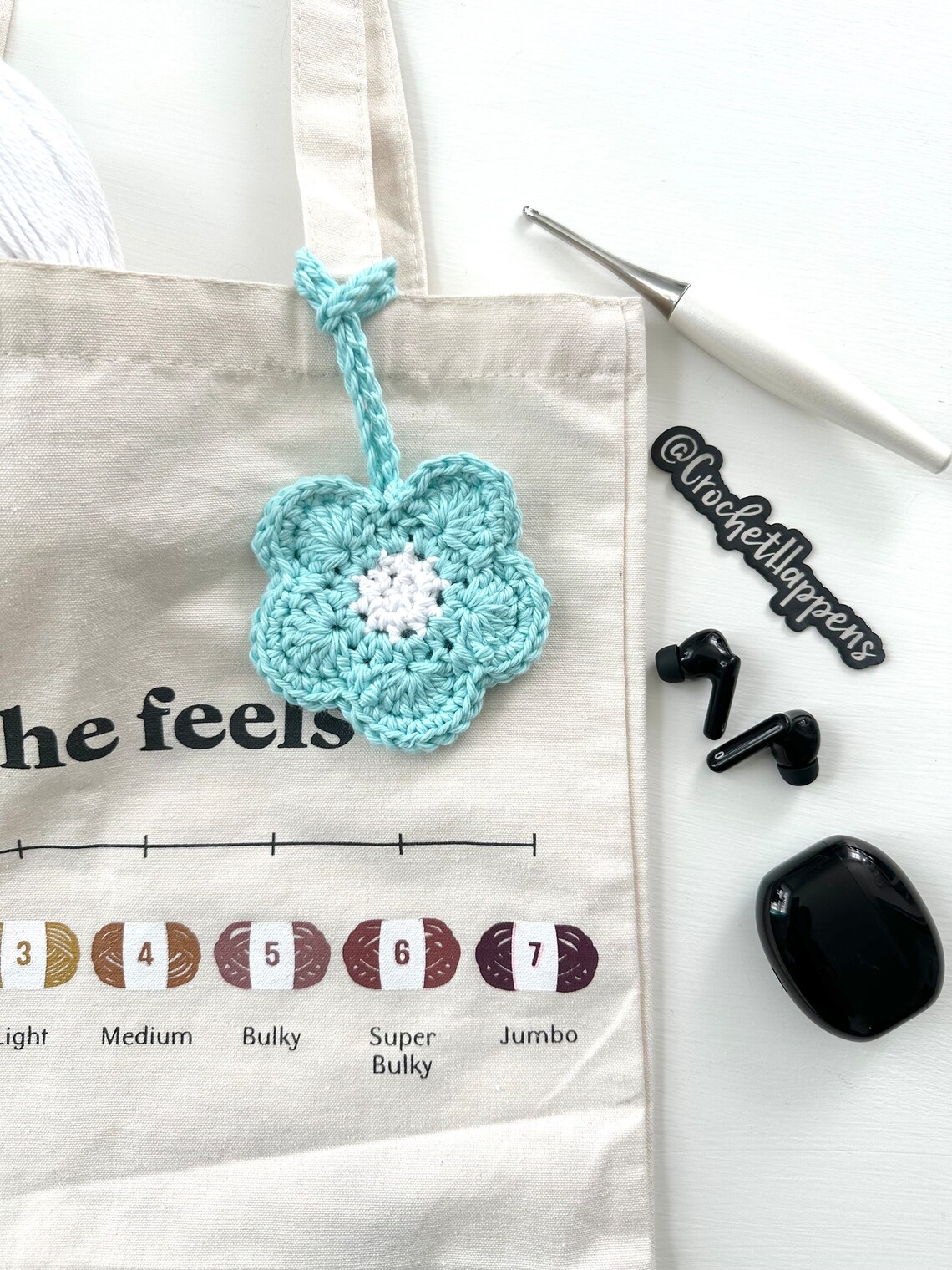 Crochet Flower Earbud Holder, Earbud Case, Small Pouch - Etsy