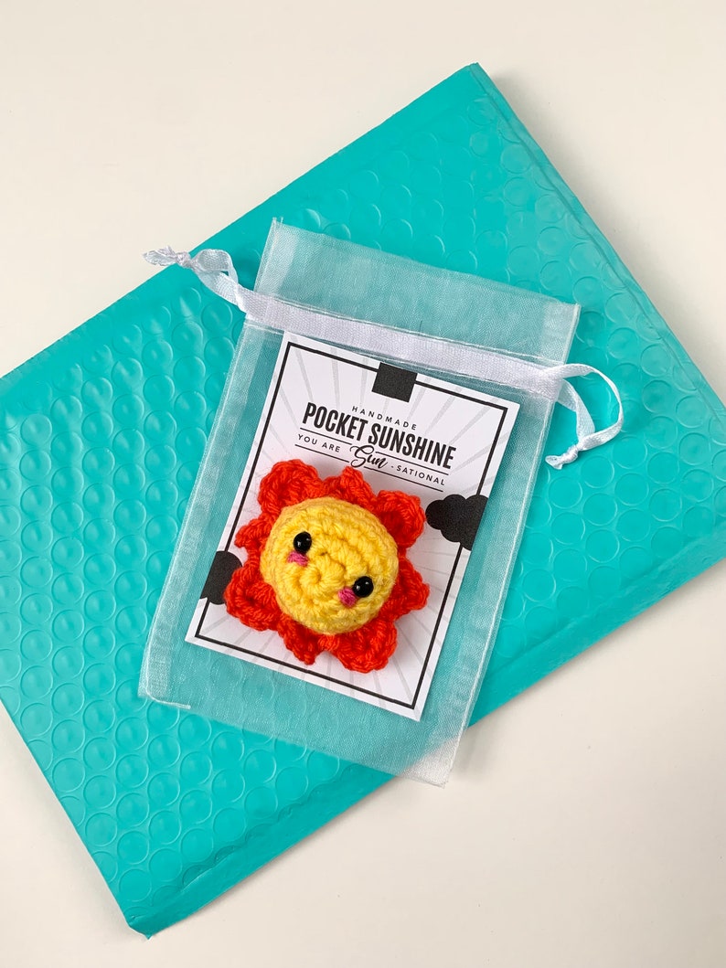 Pocket Sunshine Crocheted Sun Small Gift - Etsy
