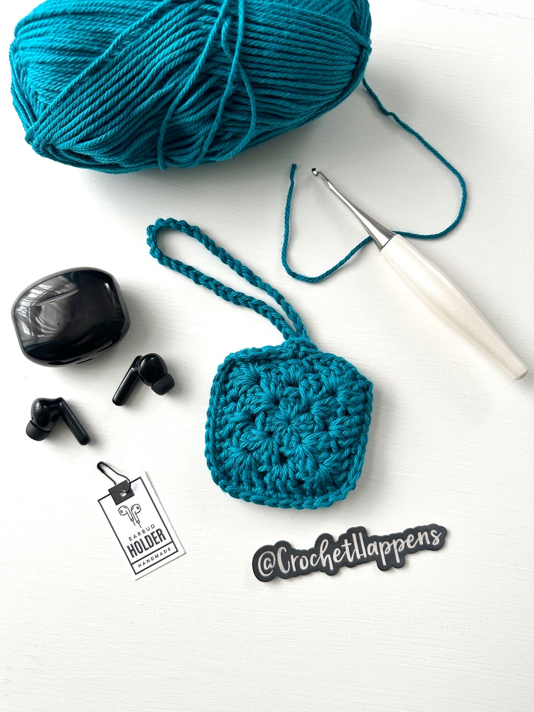 Crochet Earbud Holder: Handmade Cotton Earbud Case - Etsy