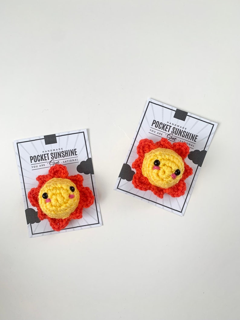 Pocket Sunshine Crocheted Sun Small Gift - Etsy