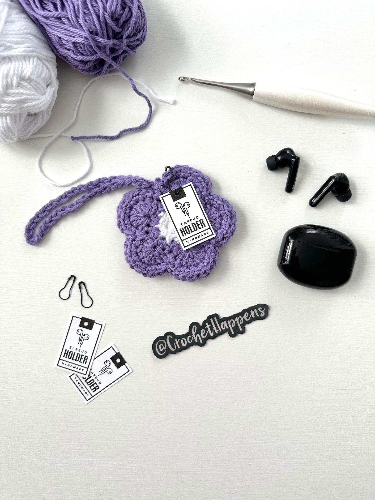 Crochet Flower Earbud Holder, Earbud Case, Small Pouch - Etsy