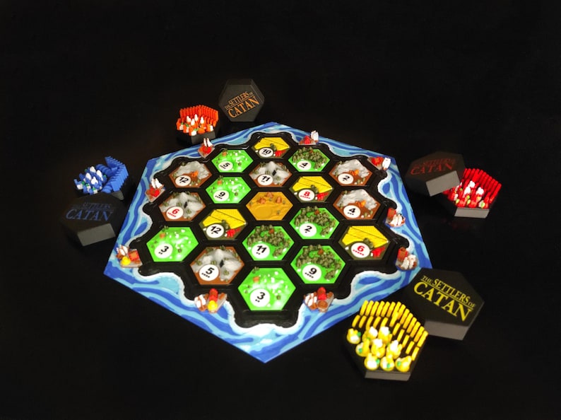 Settlers of Catan 3D Board Game Premium Quality Upgrade Kit. - Etsy